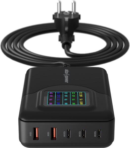 AlzaPower M500 Digital Display Multi Ultra Charger 200W fekete 51 120 ...