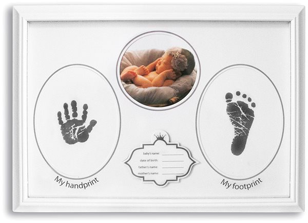 GOLD BABY fotorámeček Naše miminko na inkoustový otisk My handprint 24 ...