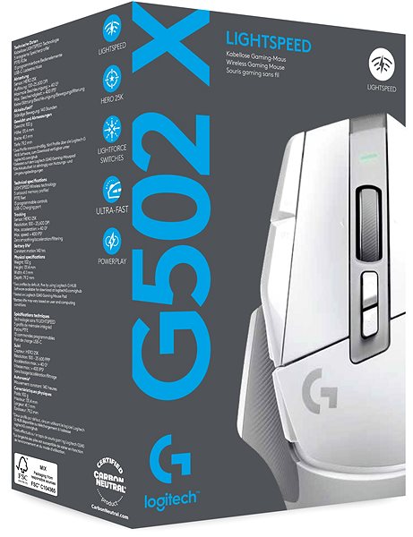 Logitech G502 X Lightspeed White - Herní myš | Alza.cz