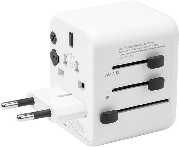 Tactical PTP Travel Adapter White - Cestovní adaptér | Alza.cz