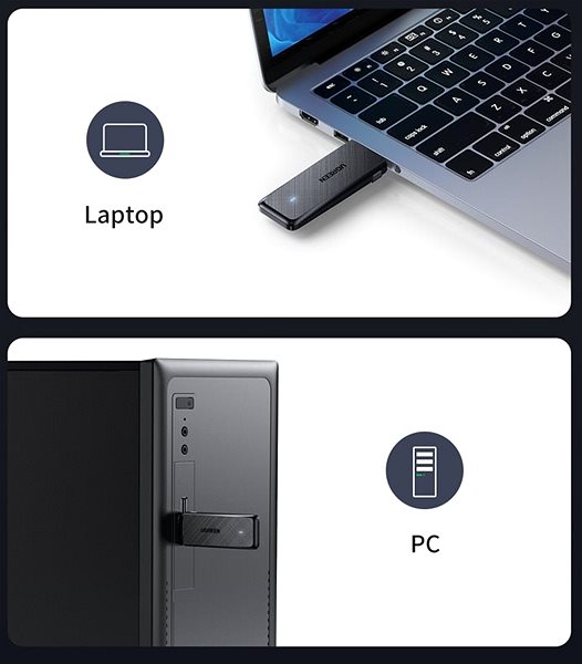 UGREEN AC1300 Wireless Network Adapter - WiFi USB adapter | Alza.hu