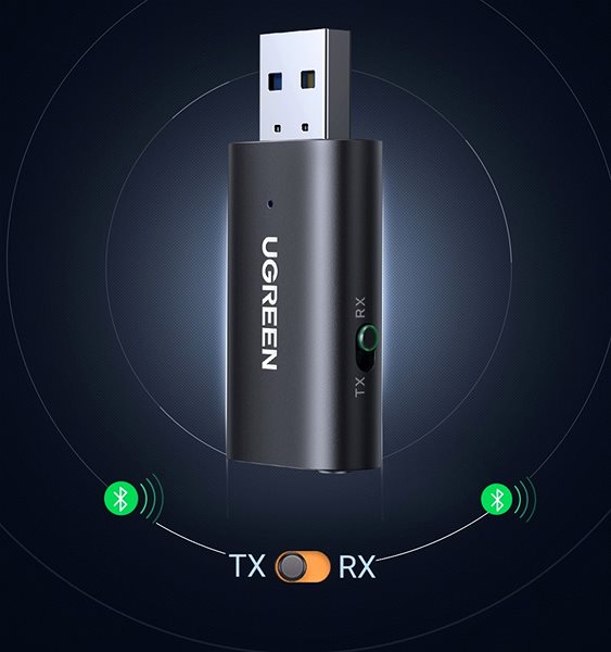 UGREEN USB 2.0 to 3.5mm Bluetooth Transmitter/Receiver Adapter with ...