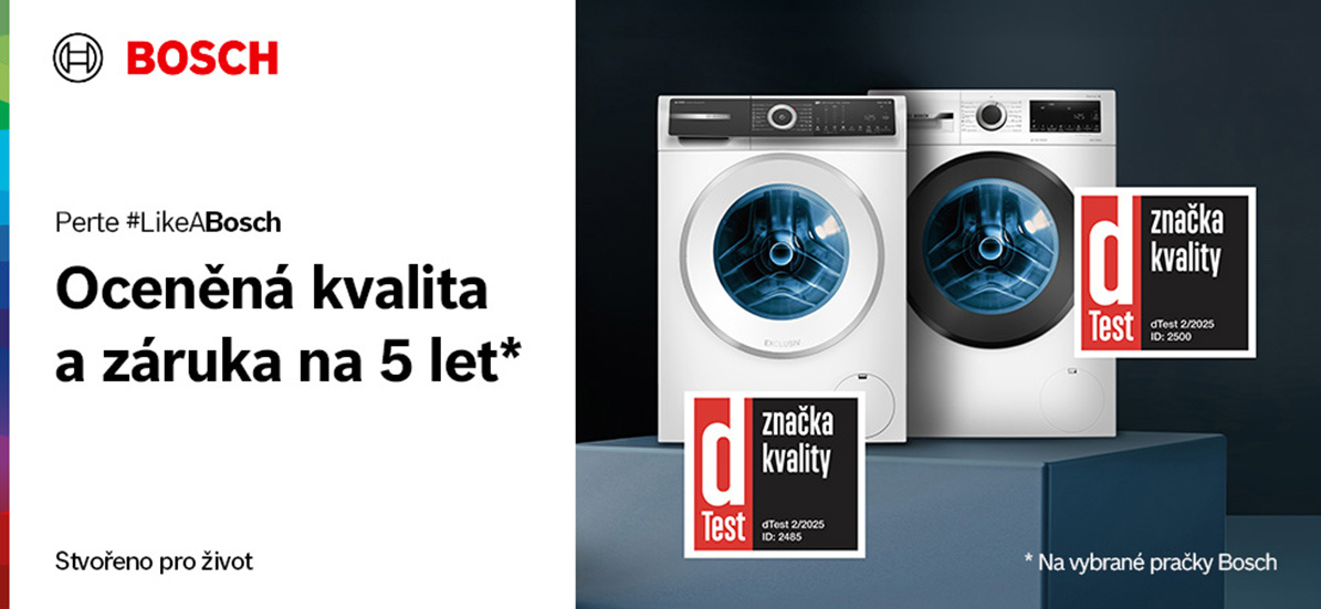 Pračky Bosch si nyní můžete pořídit s prodlouženou zárukou na 5 let ...