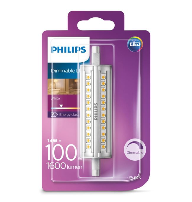 Philips LED R7S 118mm 14W-100W, 3000K, stmívatelná - LED žárovka | Alza.cz