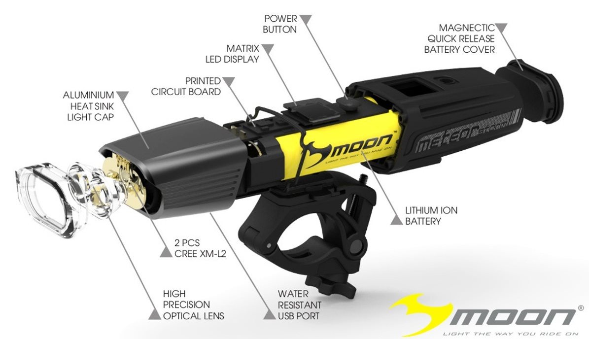 Moon Meteor Storm Lite - Světlo na kolo | Alza.cz