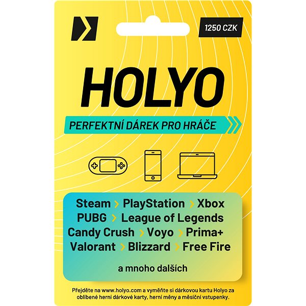 Dárkový poukaz Holyo předplacená karta 1250Kč | Dárkový poukaz na Alza.cz