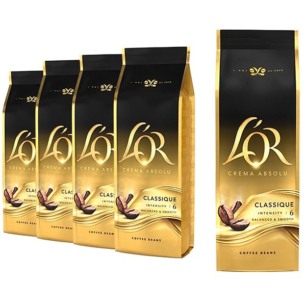 L'OR KARTON 4× Crema Absolut CLASSIQUE 500 g zrnková káva - Káva | Alza.sk