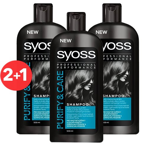 SYOSS Purify & Care 3× 500 ml - Šampon | Alza.cz