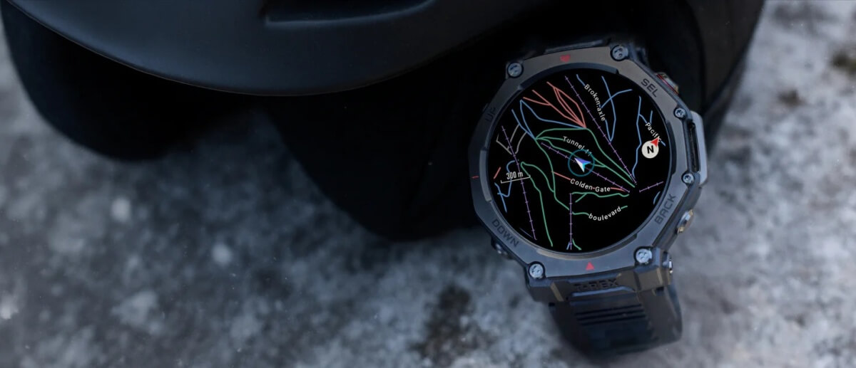 Die Amazfit T-Rex 3 Pro Smartwatch will mit einer Akkulaufzeit von 25 ...