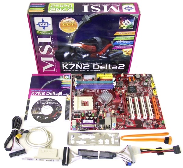 MSI K7N2 Delta2-LSR (MS-6570E v2.0) nForce2 400, DDR, SATA, RAID, LAN ...