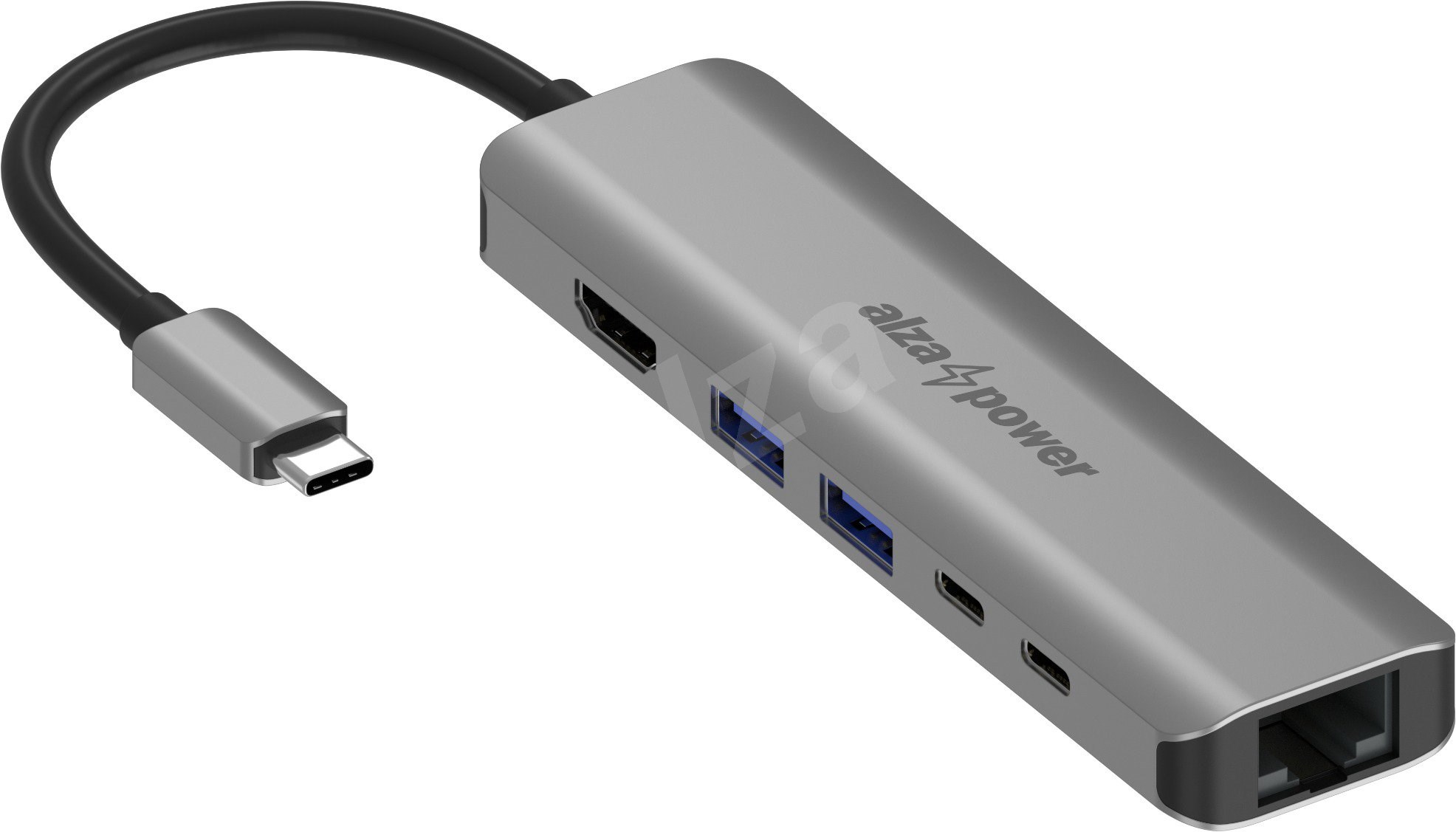 AlzaPower Metal USB-C Dock Station 6v1 with 8K vesmírně šedý - Dokovací ...