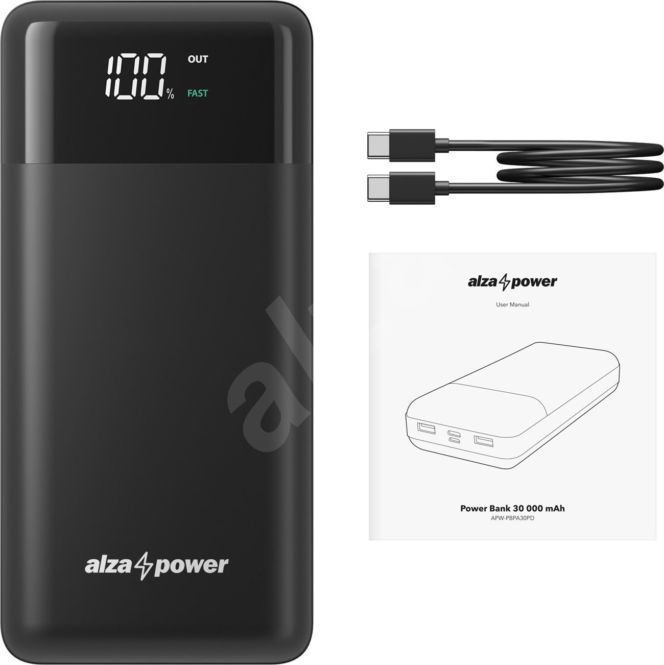 AlzaPower Parade 30000mAh Power Delivery (18W) černá od 1 259 Kč ...