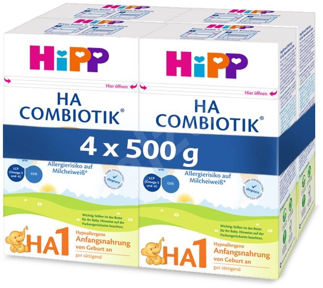 HiPP HA 1 Combiotik - 4× 500 g - Kojenecké mléko | Alza.cz