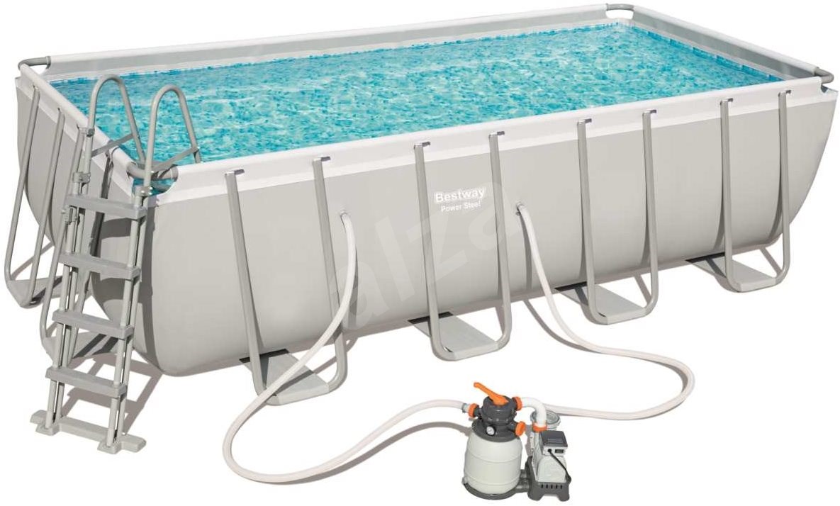 BESTWAY Power Steel Rectangular Pool Set 4.88m x 2.44m x 1.22m - Bazén ...