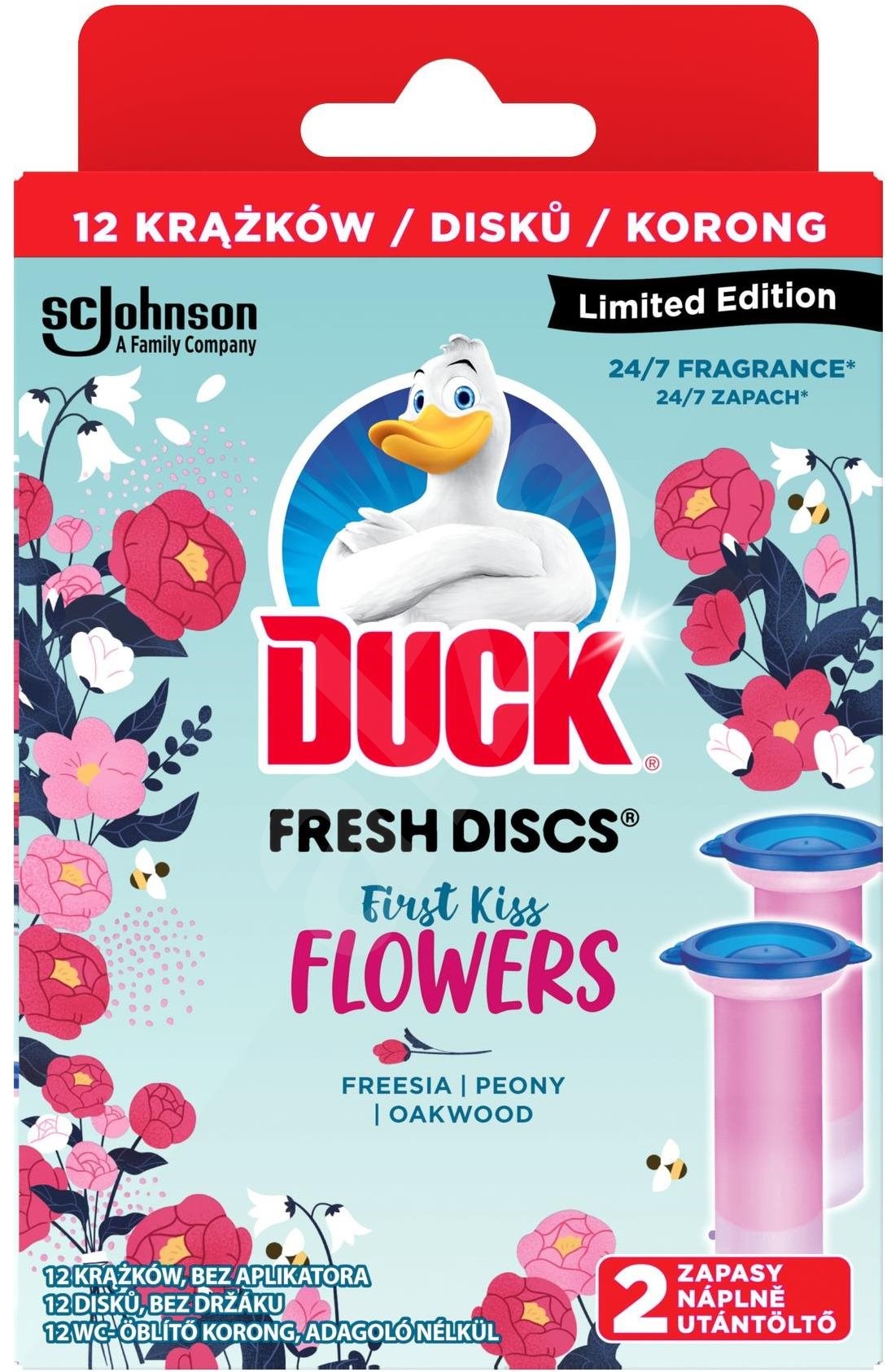 DUCK Fresh Discs First Kiss Flowers 2× 36 ml - WC blok | Alza.cz