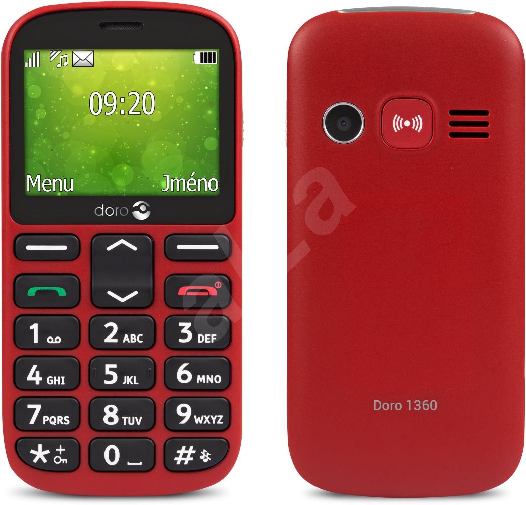 Doro 1360 Dual SIM Red - Mobilní telefon | Alza.cz