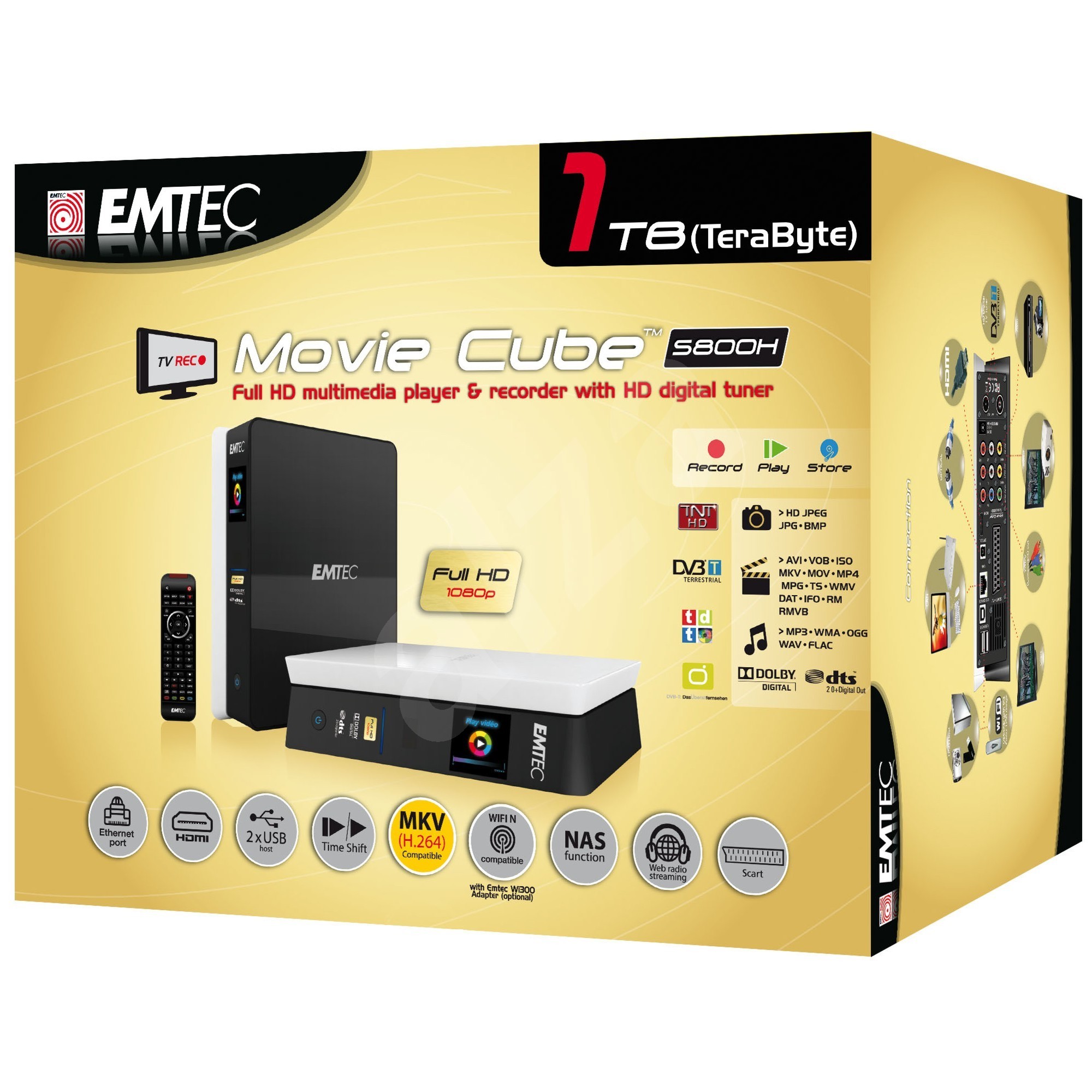 EMTEC Movie Cube S800H 1TB - Multimediální přehrávač | Alza.cz