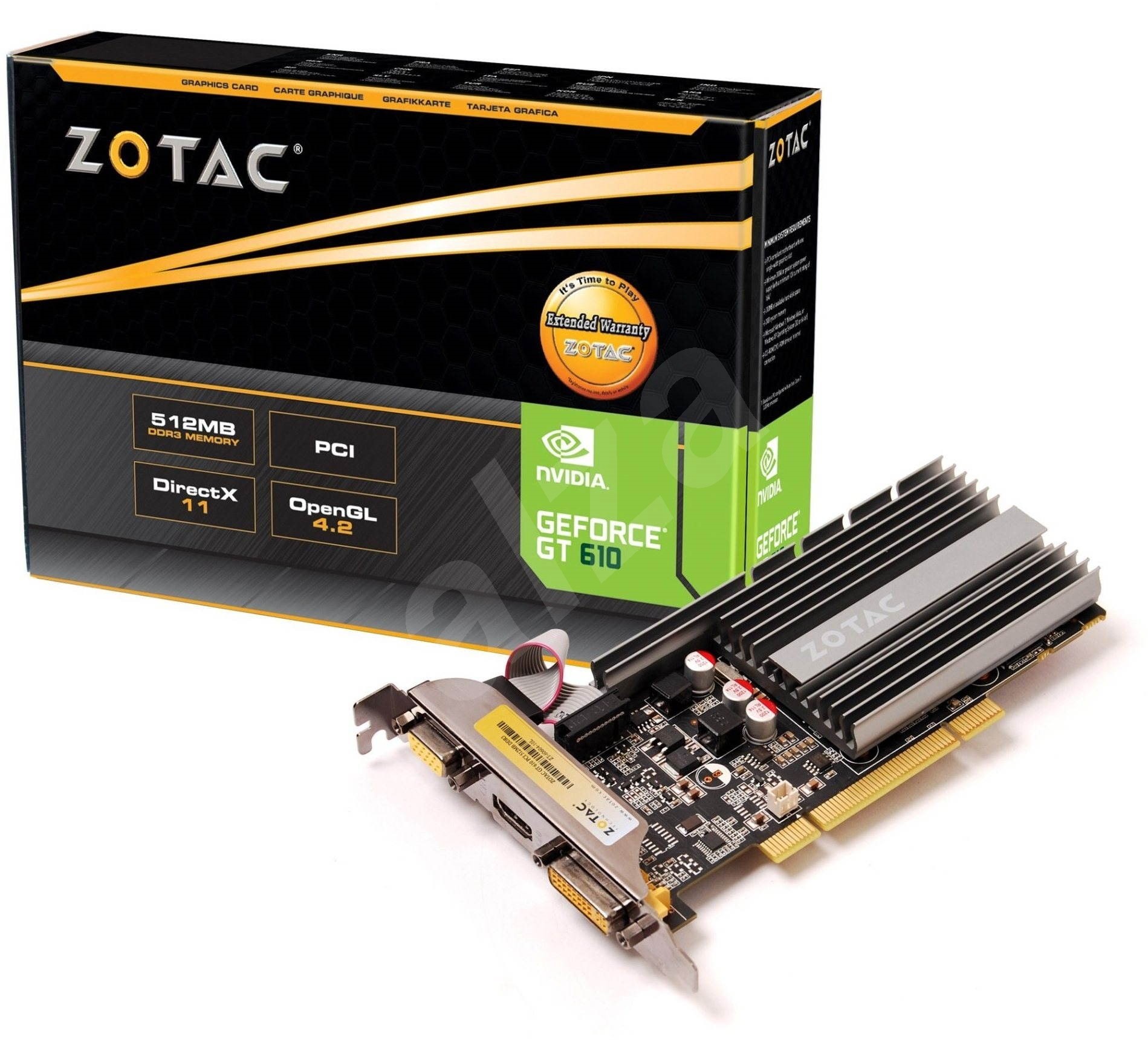 ZOTAC GeForce GT610 512MB DDR3 PCI - Grafická karta | Alza.cz