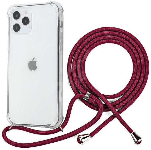 Epico Nake String Case iPhone 12 Pro Max bílá transparentní/červená ...