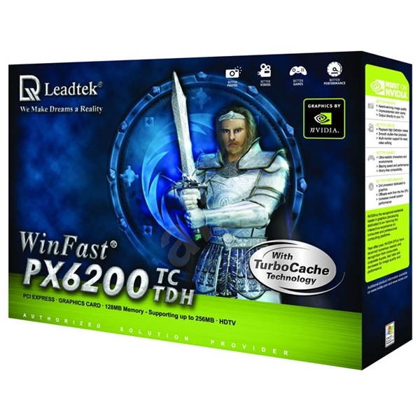 Leadtek WinFast PX6200TC TDH NVIDIA GeForce PCX 6200TC, 128 (256) MB ...