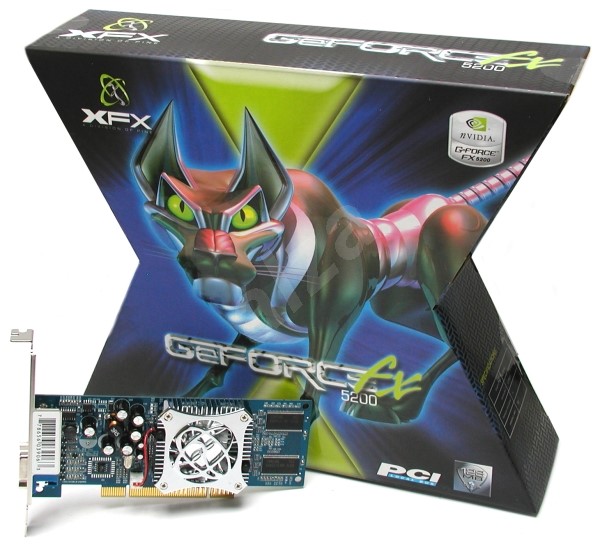 XFX NVIDIA GeForce FX-5200, 128MB DDR, PCI, software - Grafická karta ...