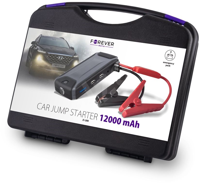 Forever Powerbank 12000 mAh JS-200 se startovacími kabely - Startovací ...