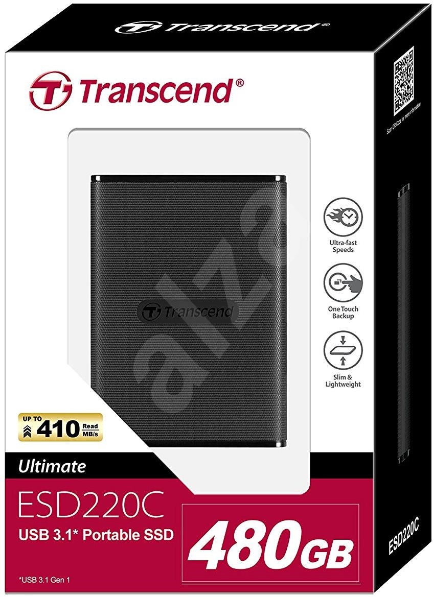 Transcend Portable SSD ESD220C 480GB - Externí disk | Alza.cz