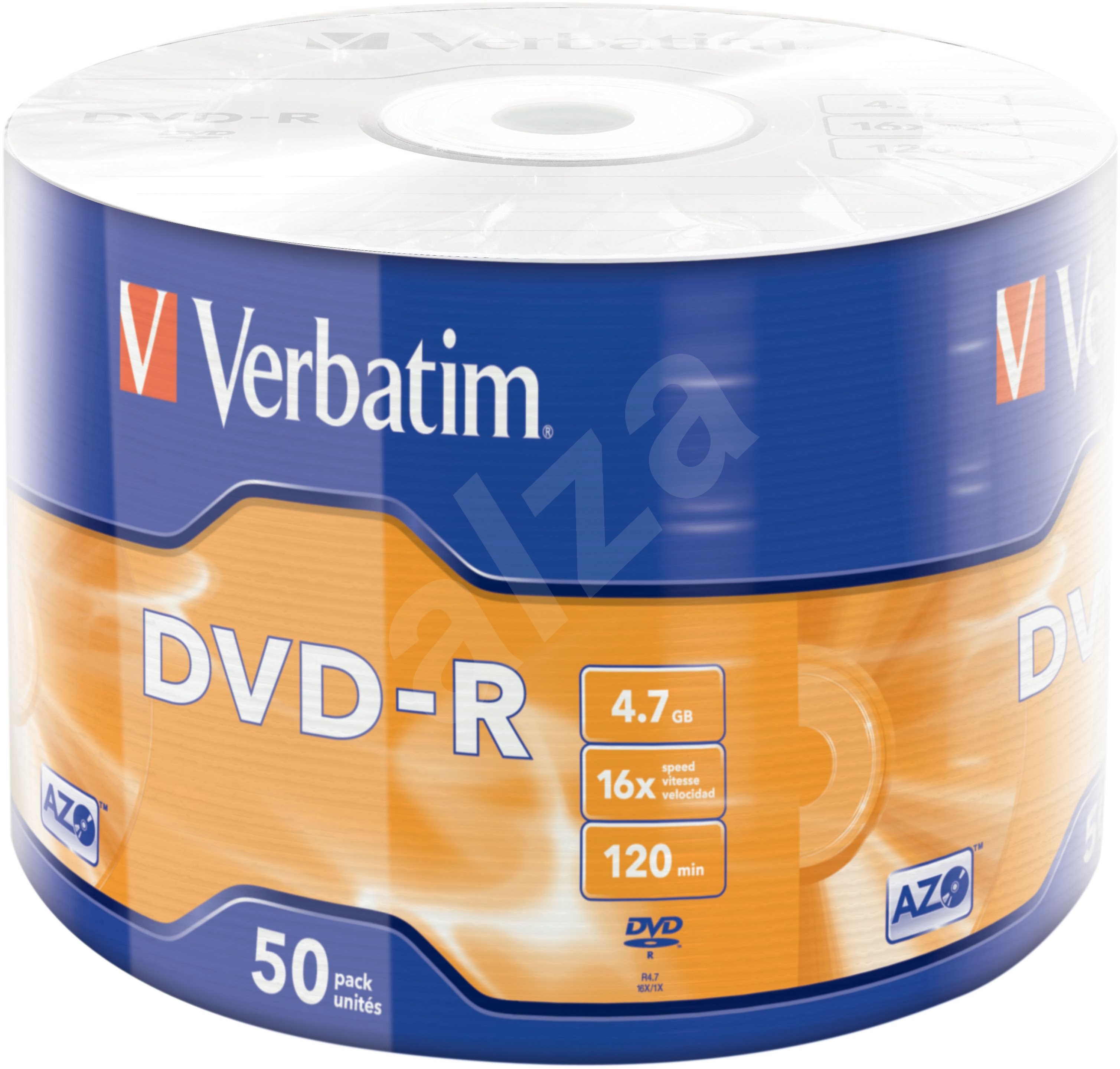 VERBATIM DVD-R AZO 4,7GB, 16x, wrap 50 ks - Média | Alza.cz