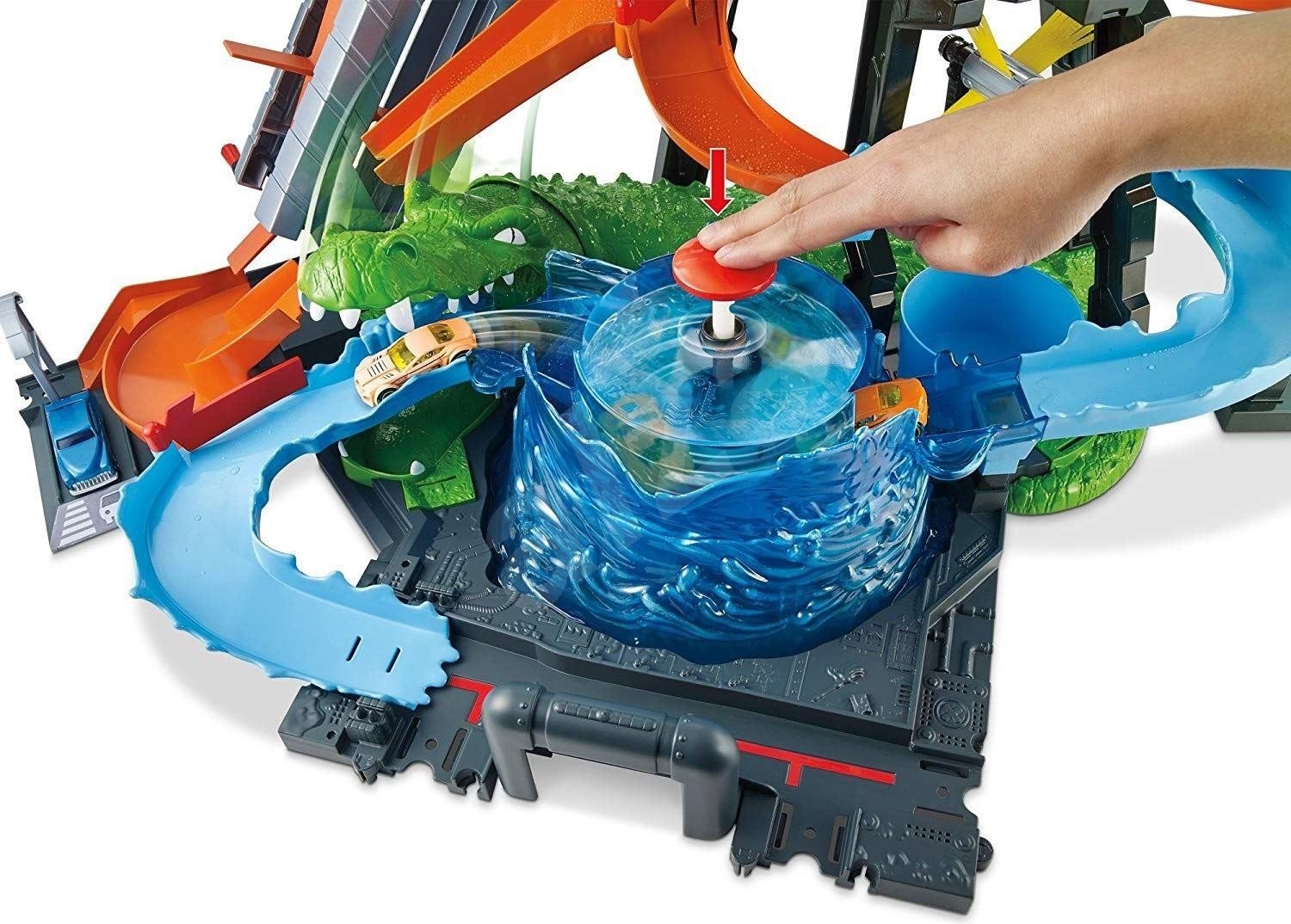 Hot Wheels City Ultimátní Automyčka s aligátorem - Autodráha | Alza.cz