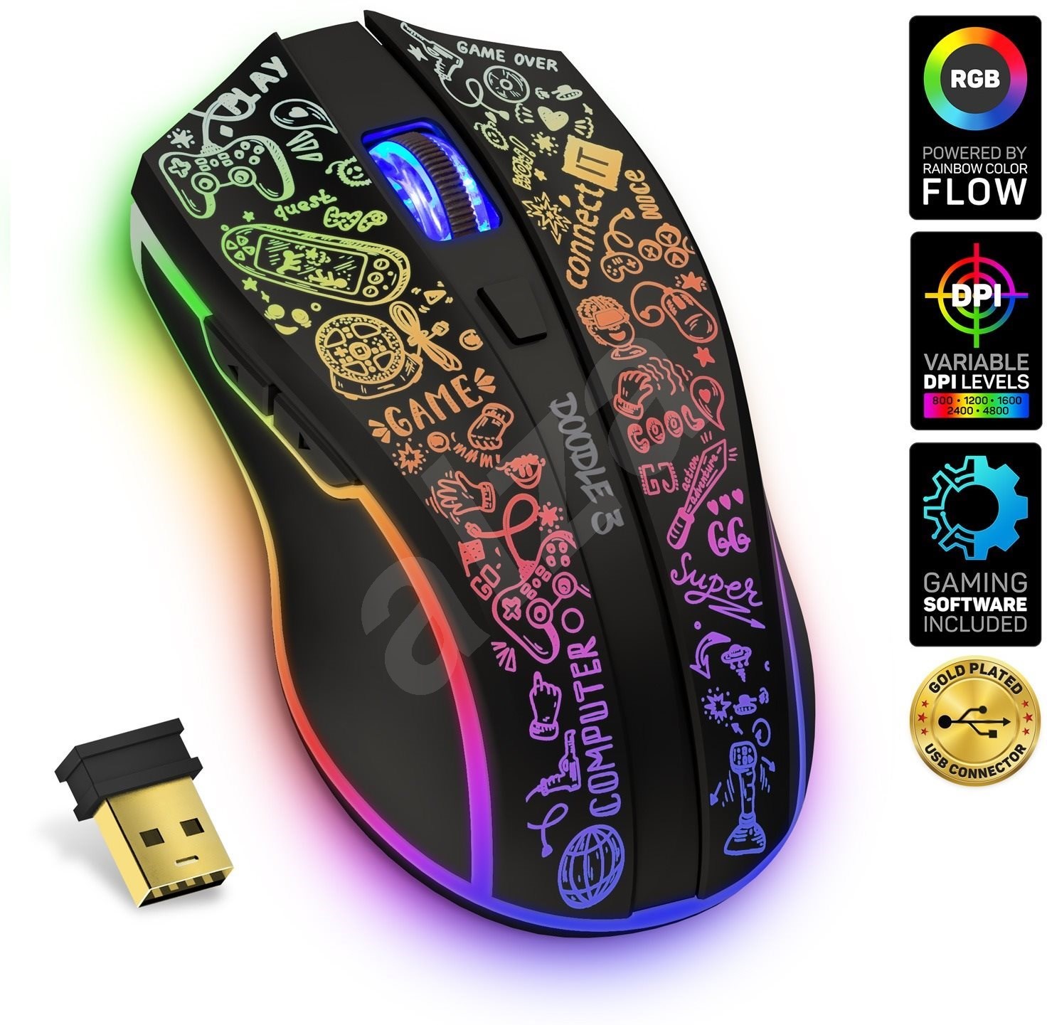 CONNECT IT DOODLE Mouse 3 - Herní myš | Alza.cz