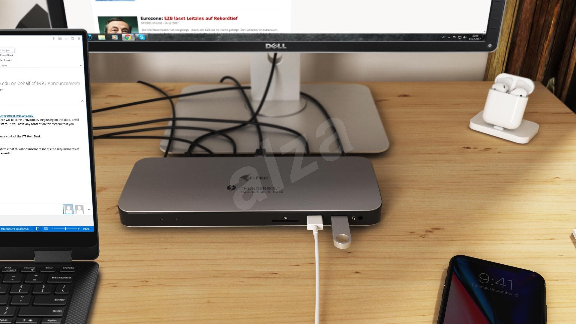 I-TEC Thunderbolt 3 Dual 4K dokovací stanice s Power Delivery 65W + 2x TB3 kabely: 150cm & 70cm ...