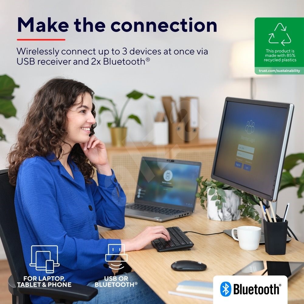 Trust LYRA Compact Wireless Keyboard - US - Klávesnice | Alza.cz