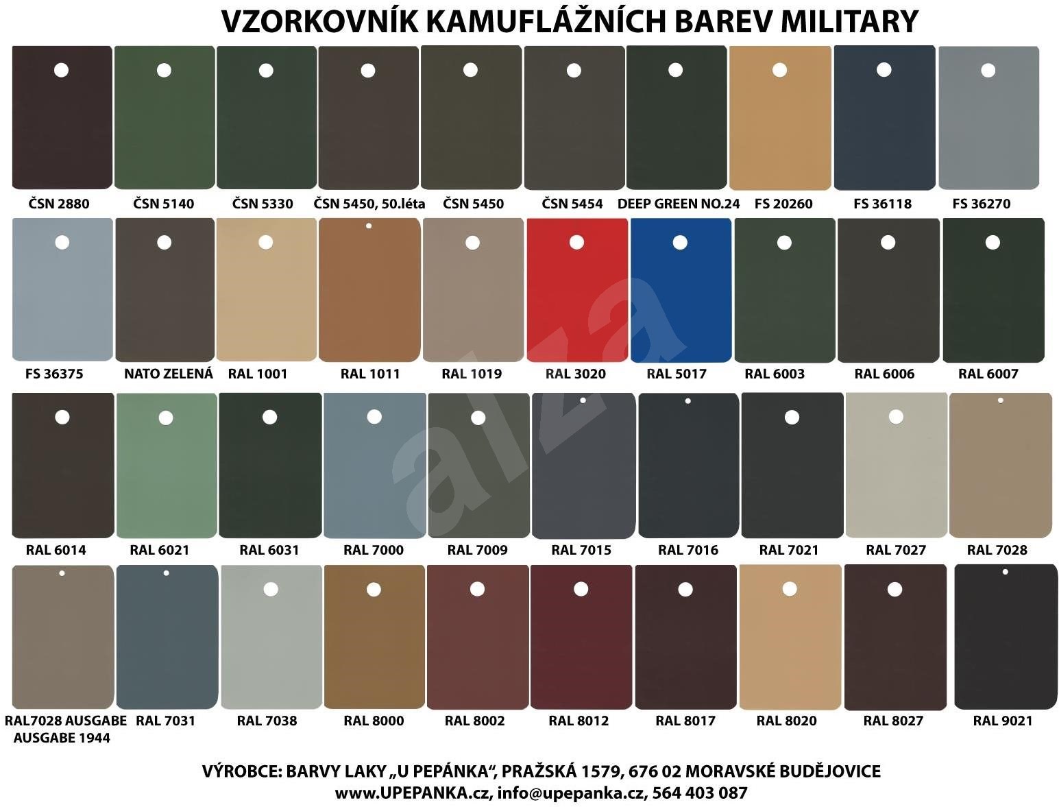 KAMUFLÁŽNÍ BARVY Syntetické se strukturou "fabrika" ve spreji RAL 7016 ...