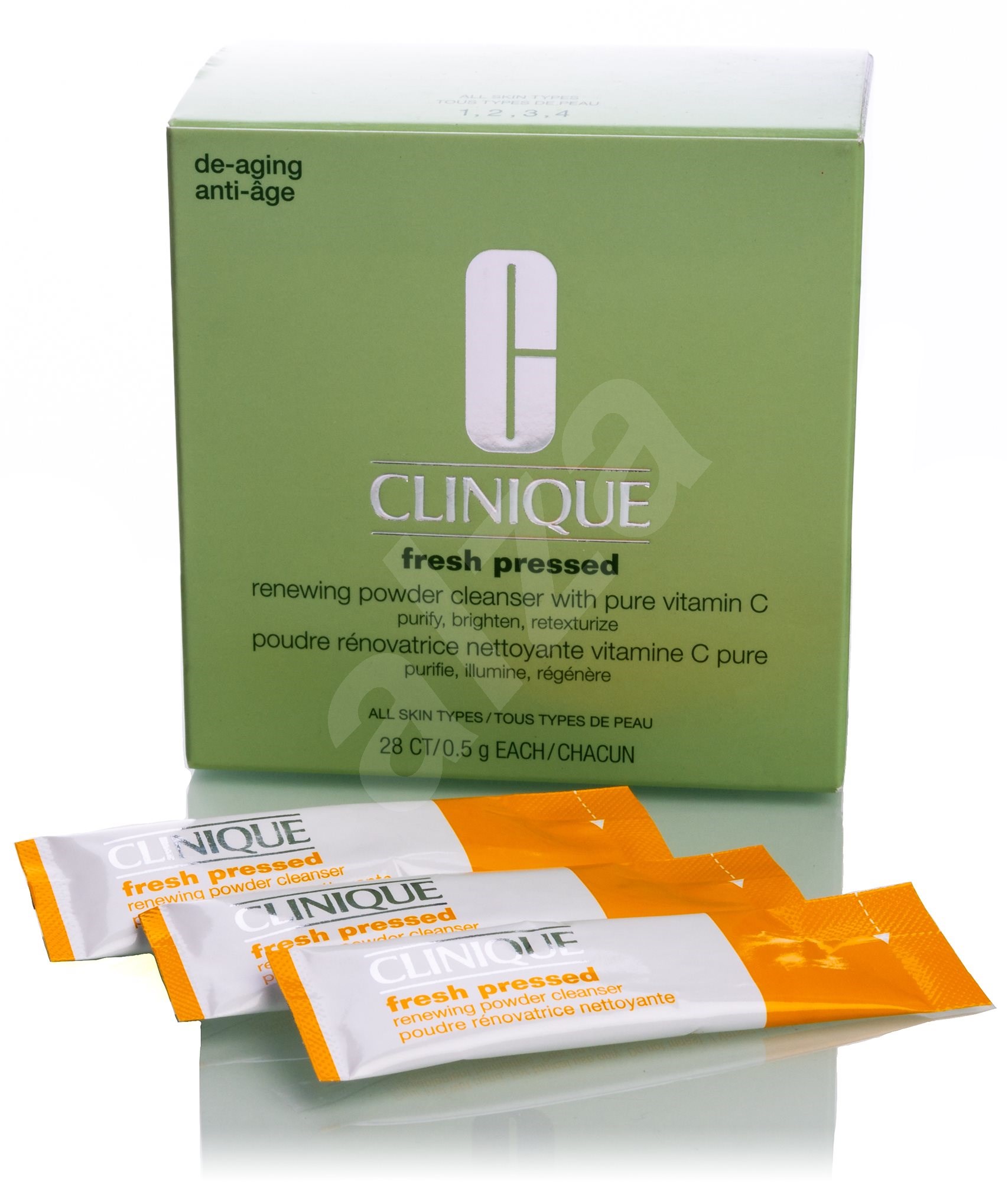 CLINIQUE Fresh Pressed Renewing Powder Cleanser with Pure Vitamin C 28× ...