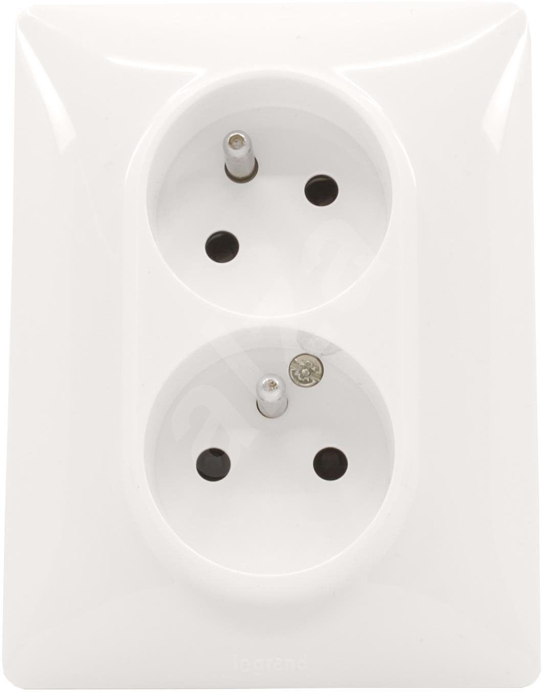 Legrand VALENA LIFE Dvojzásuvka 2PxP+T CL Bílá - Zásuvka | Alza.cz