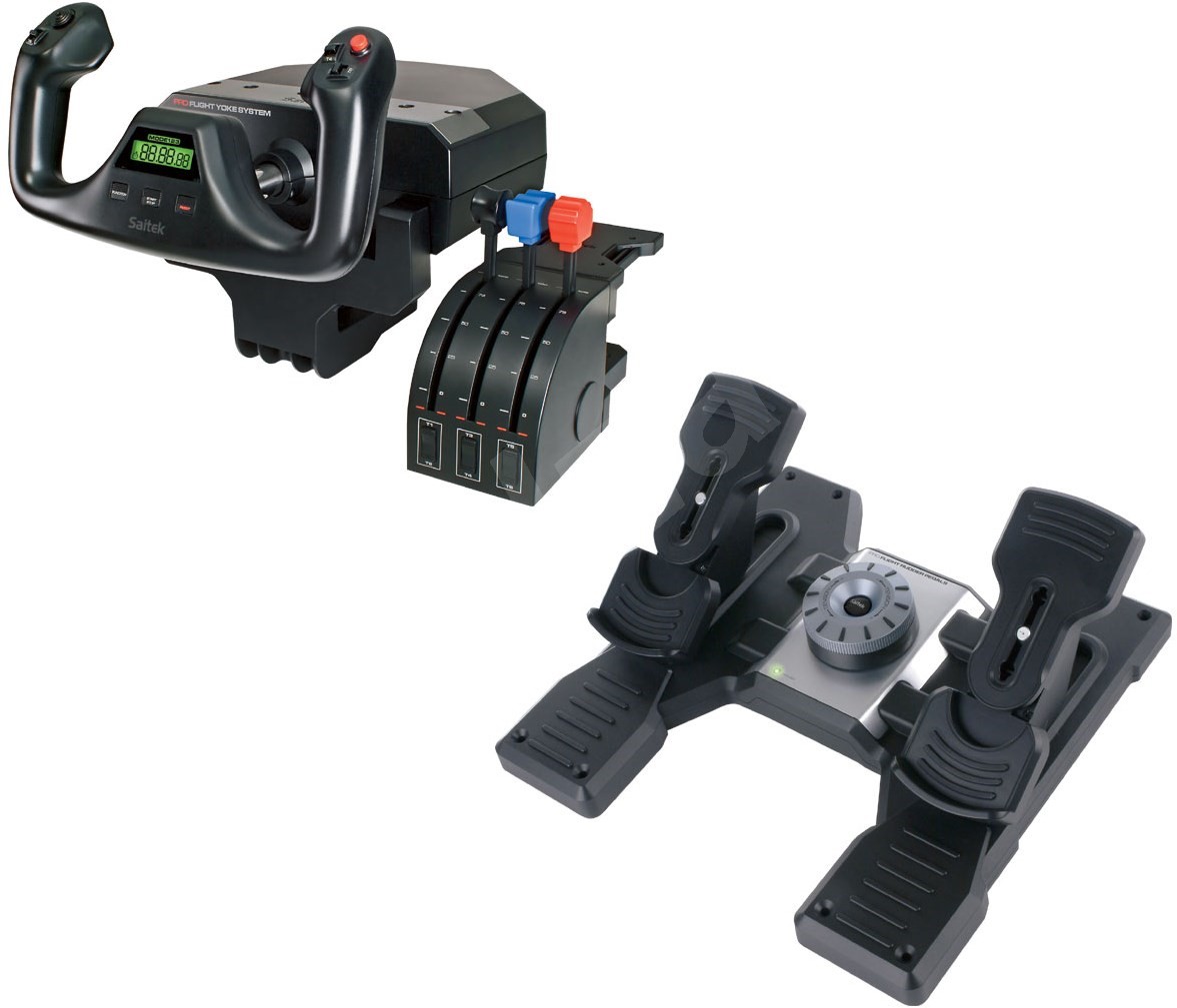 Saitek Pro Flight Yoke System + Pro Flight Rudder Pedals ...