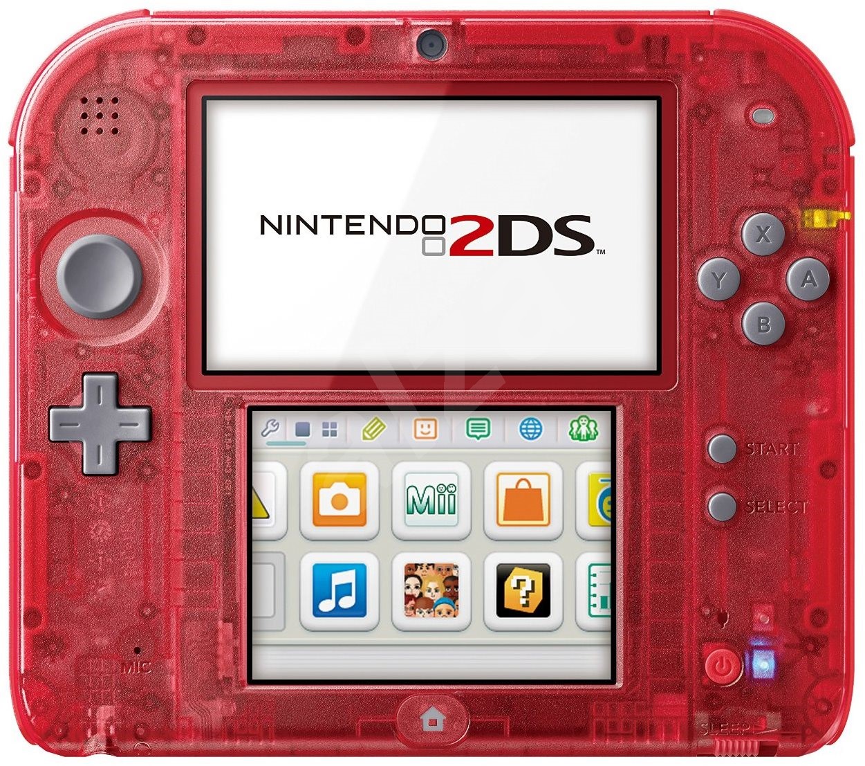 Nintendo 2DS Transparent Red + Pokémon Red preinst - Herní konzole ...