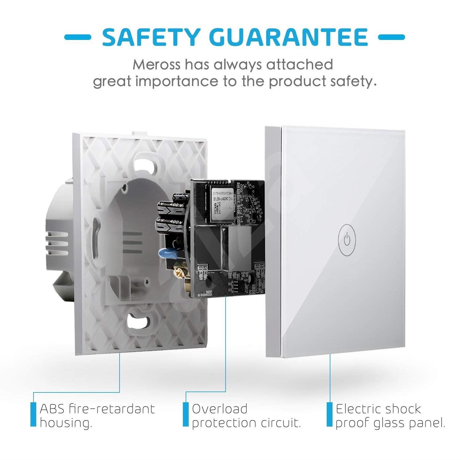 Meross UK/EU Smart WiFi Wall Switch White - 1 Gang - Přepínač | Alza.cz