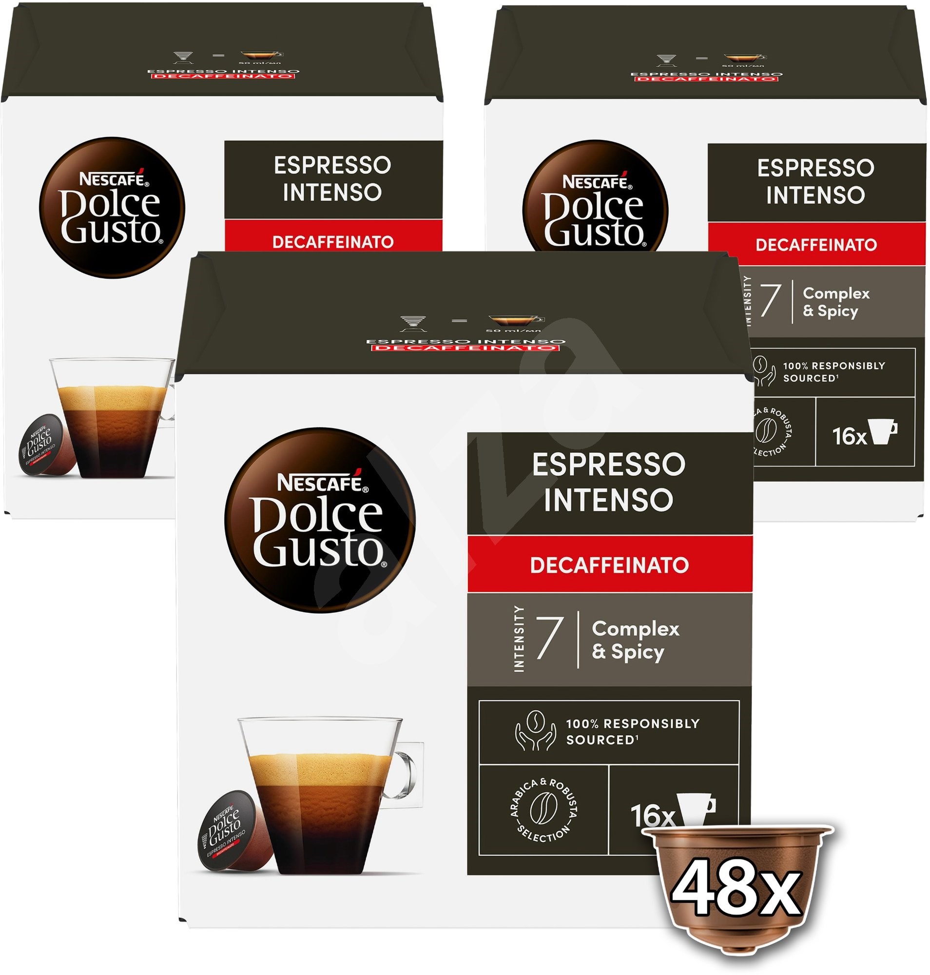 NESCAFÉ Dolce Gusto Espresso Intenso Decaffeinato, 3 balení - Kávové ...