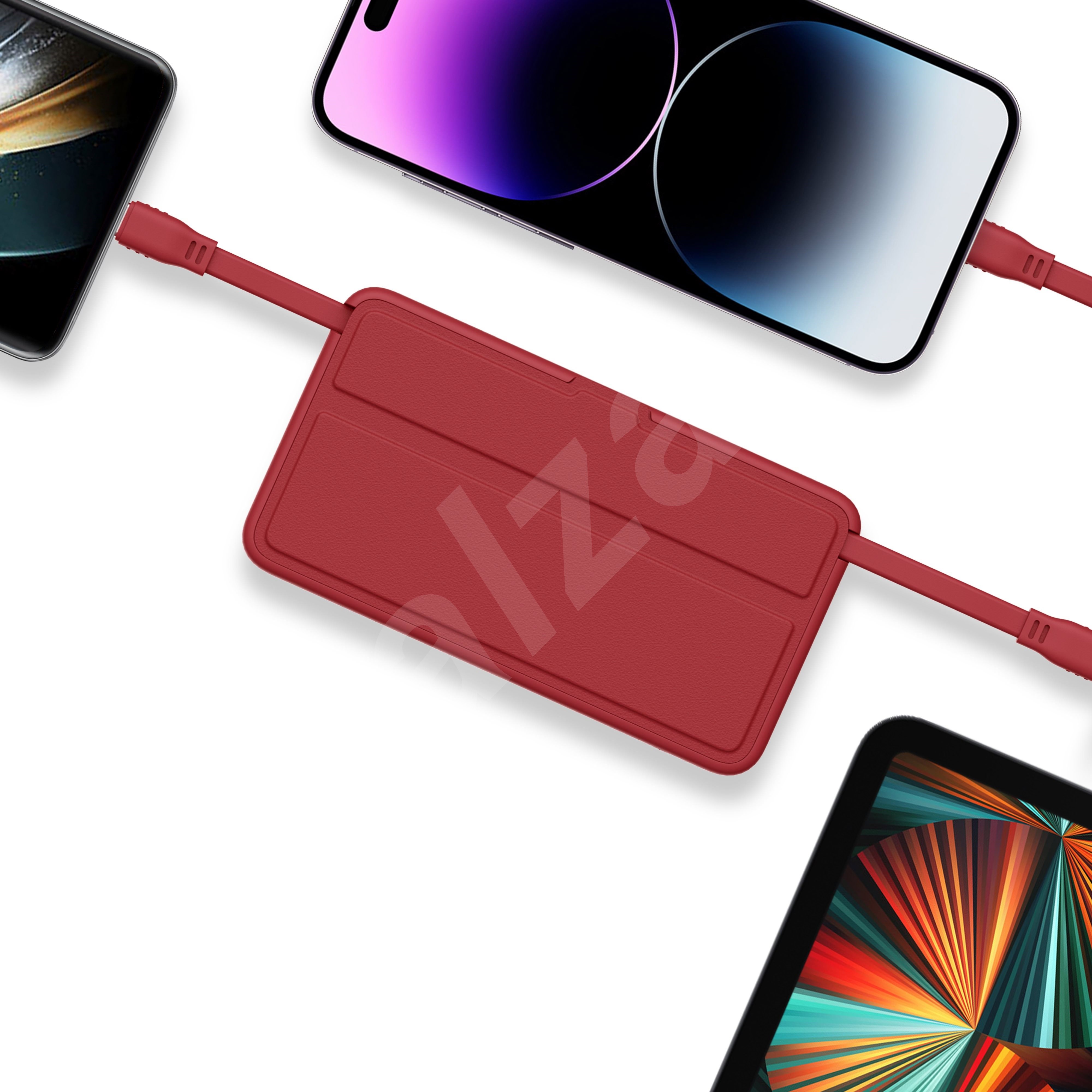 Eloop E57 10000mAh with Lightning and USB-C Cables Red - Powerbanka ...