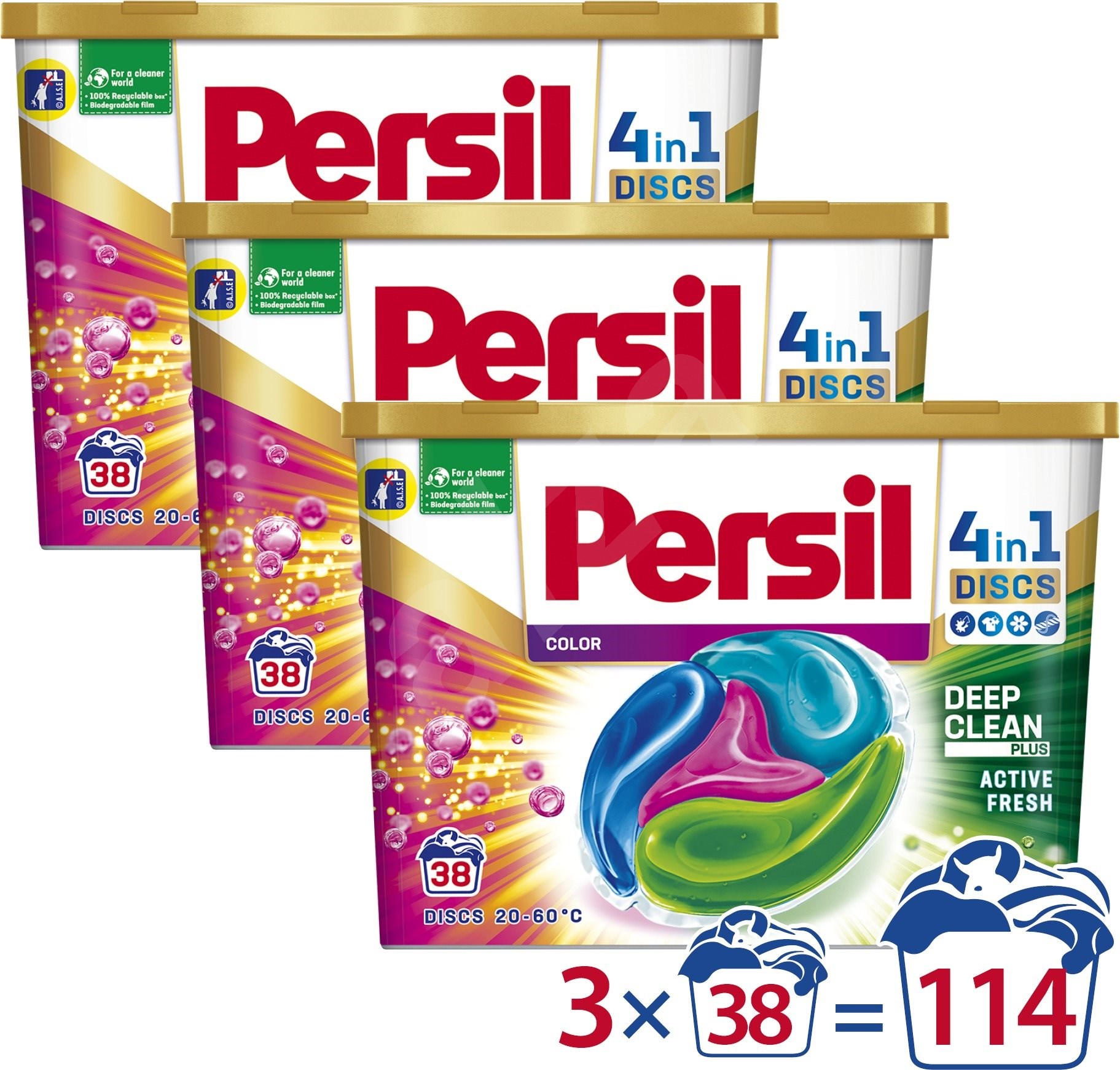 PERSIL Discs Color 4v1 3 × 38 ks - Kapsle na praní | Alza.cz