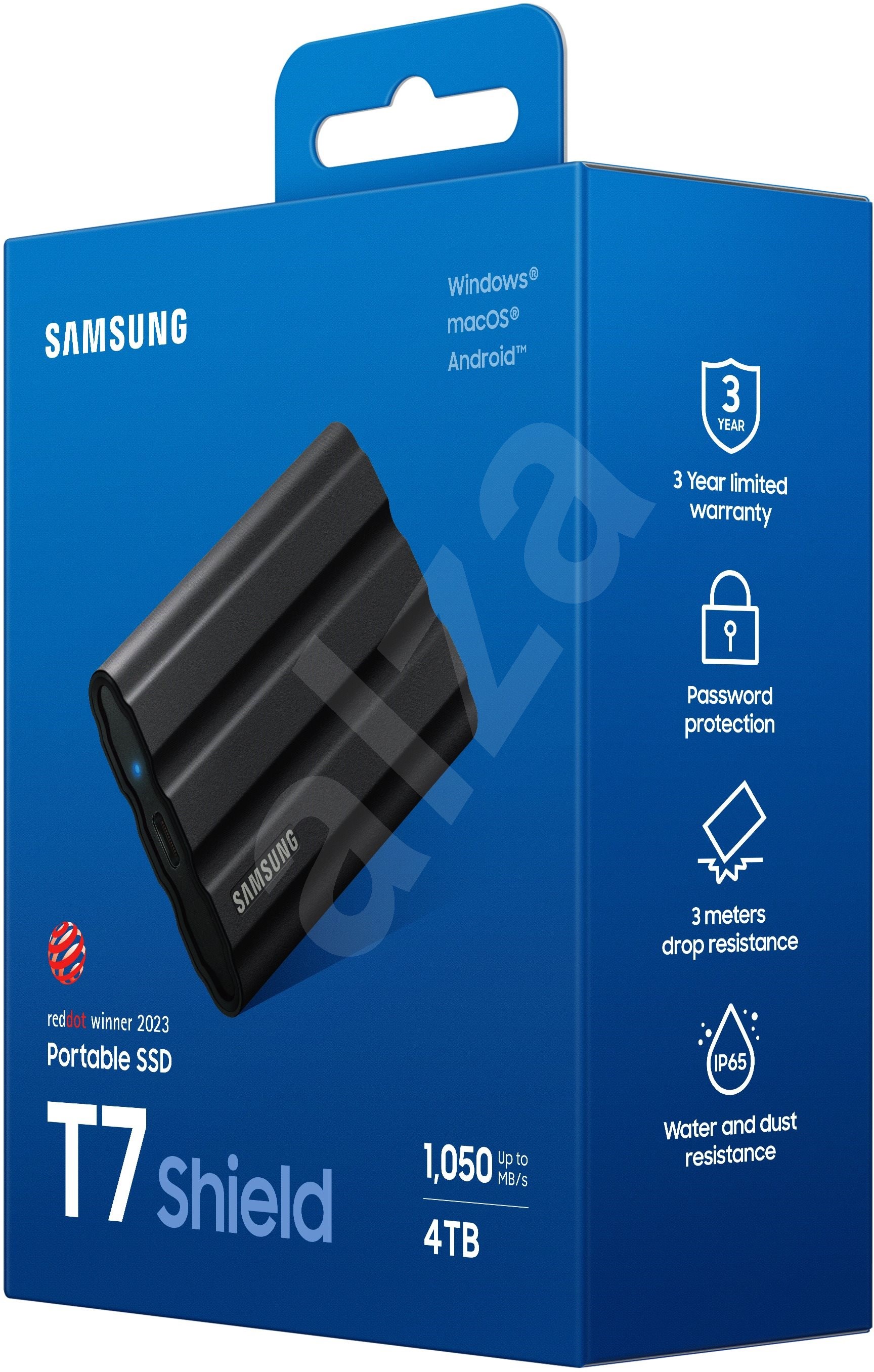 Samsung Portable SSD T7 Shield 4TB černý za 6 999 Kč - Externí disk ...