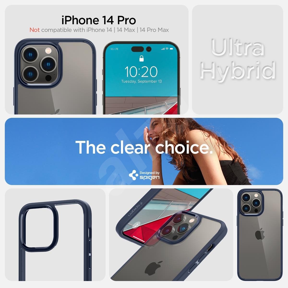 Spigen Ultra Hybrid Navy Blue iPhone 14 Pro - Kryt na mobil | Alza.cz