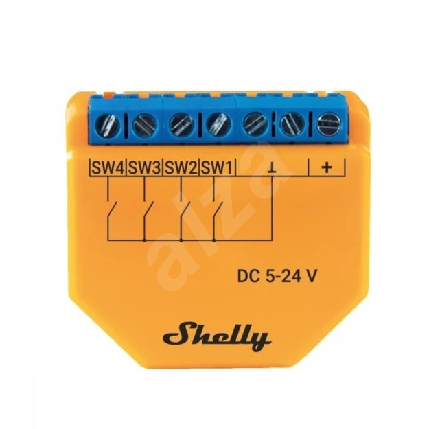 Shelly i4 Plus DC, modul 4 vstupů, 5–24 VDC, WiFi a BT - WiFi spínač ...