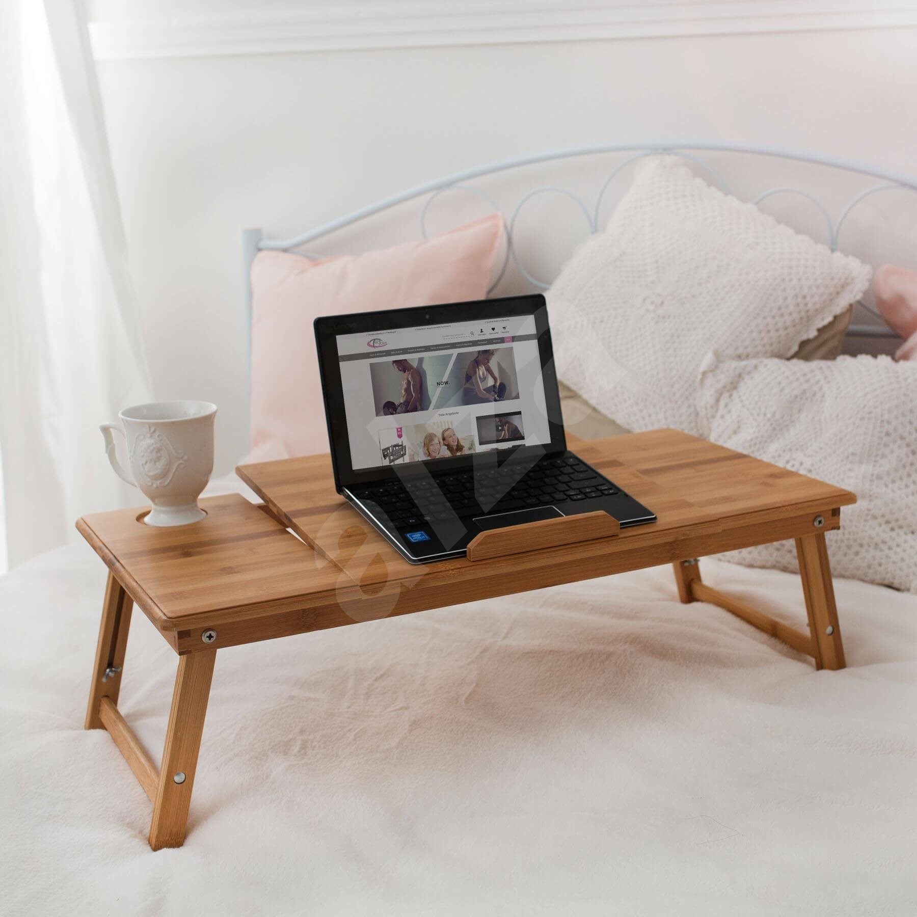Stolek na notebook do postele 72×35×26cm skládací sklonitelný výškově ...