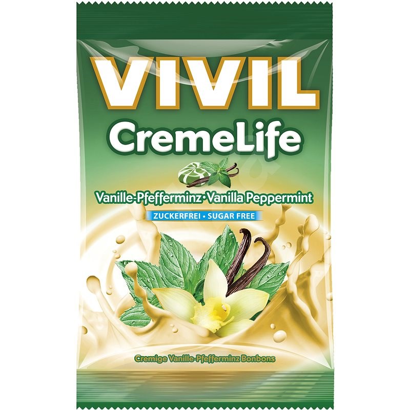VIVIL Creme life vanilka + peprmint 110g bez cukru - Bonbóny | Alza.cz